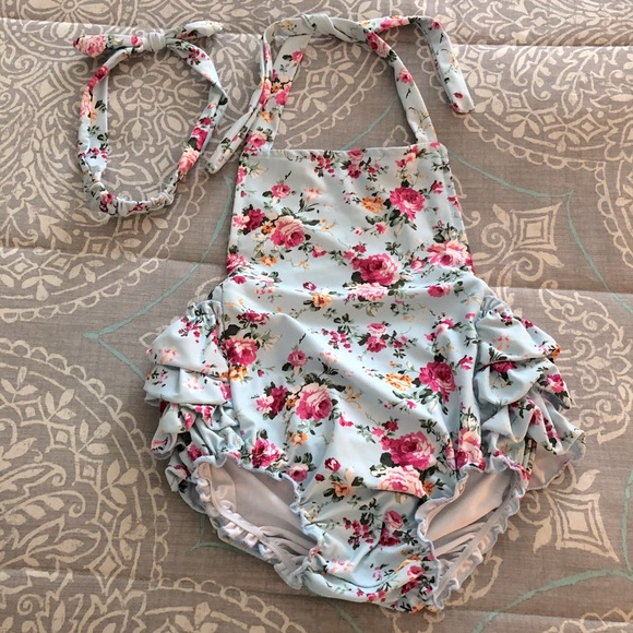 Swim | Brand New Ruffled Floral Bathing Suit | Poshmark
